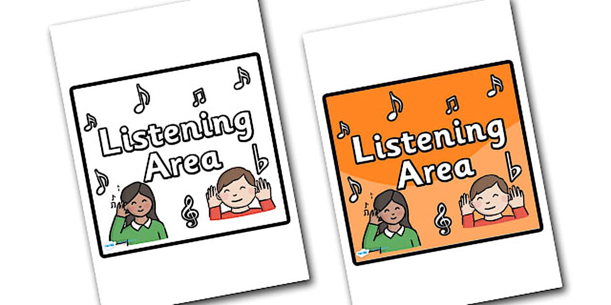 Editable Listening Area Sign (teacher made) - Twinkl
