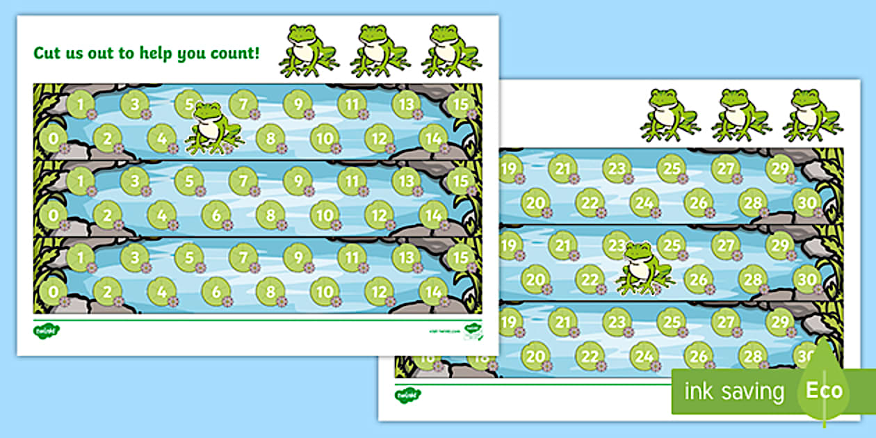 0-30 Number Line (Frogs and Lily Pads) (teacher made)