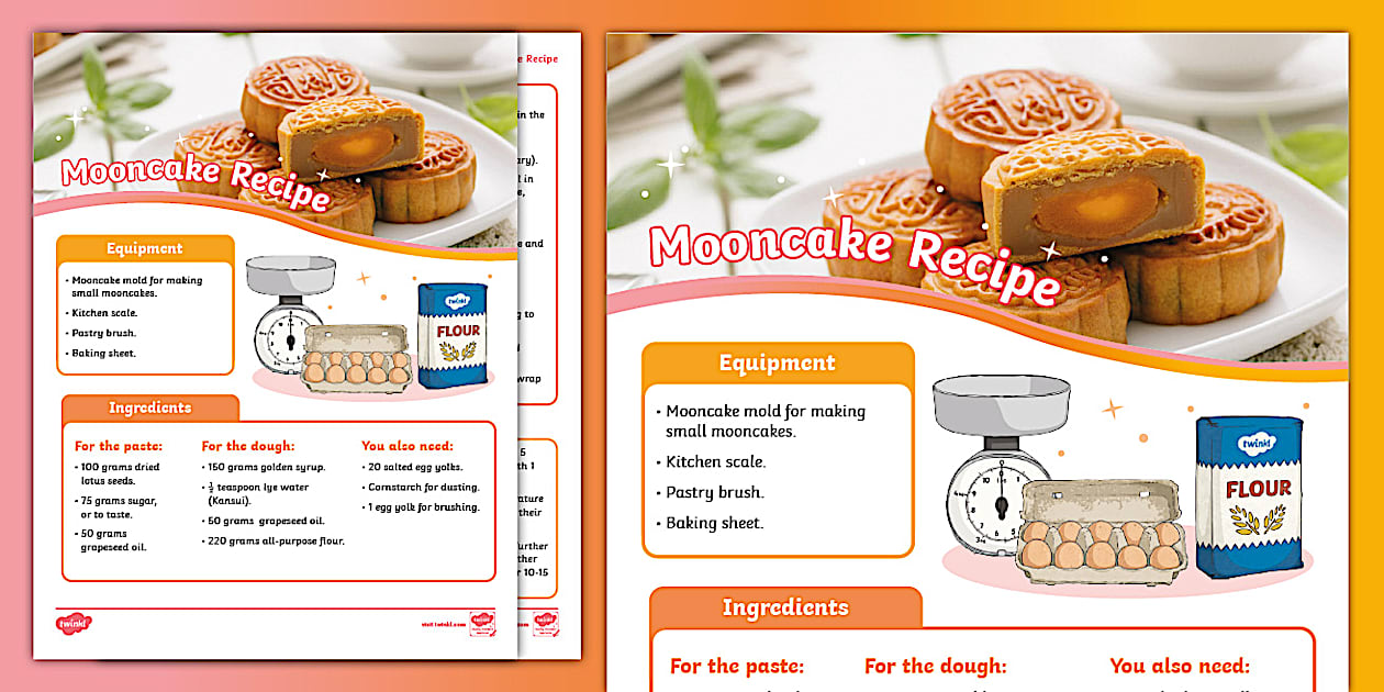 Mooncake Recipe (teacher made) - Twinkl