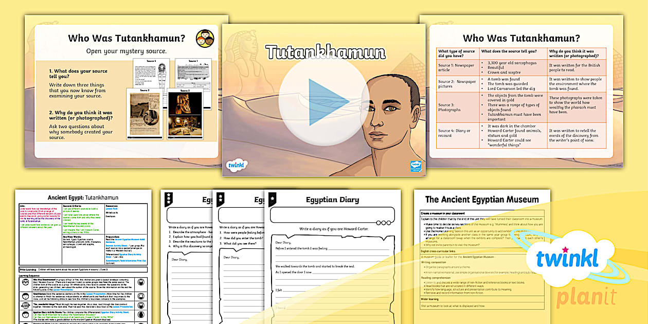 LKS2 History - Ancient Egypt: Tutankhamun Lesson Pack 4
