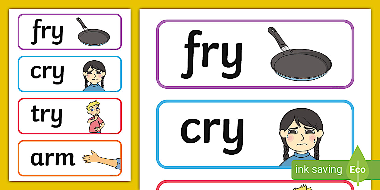 3 Letter Words with 'r' in the Middle Word Cards