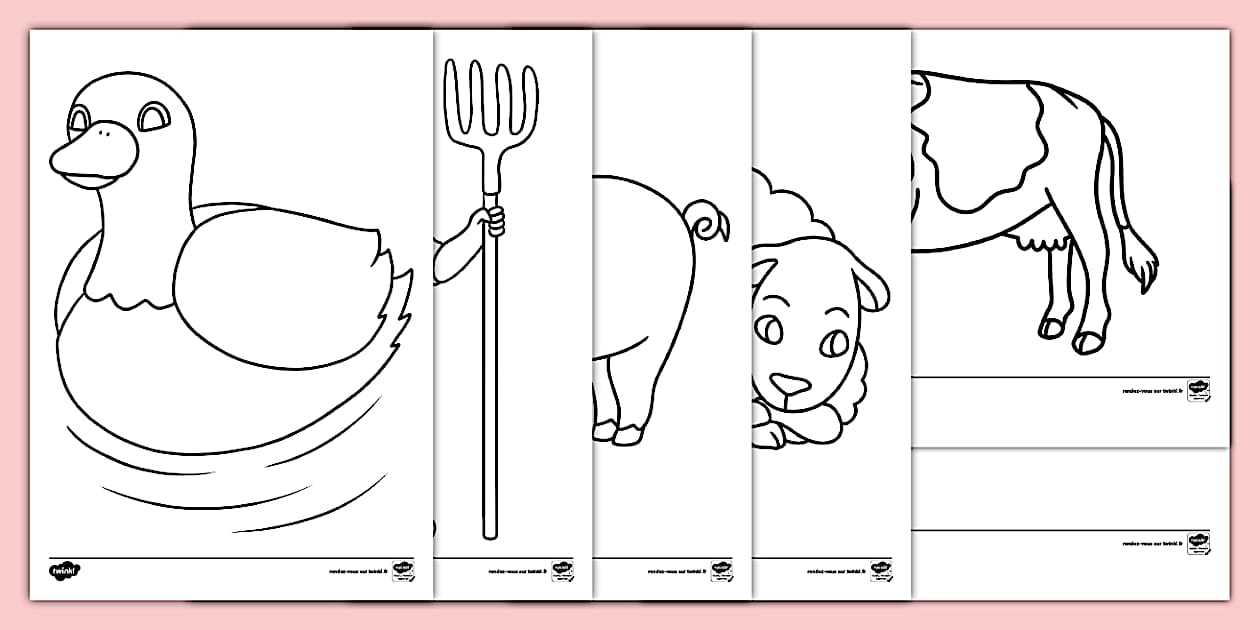Coloriages : Ma première ferme - Twinkl Arts