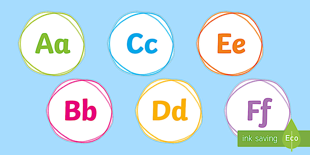 Cursive Crayon-Themed Alphabet Display Cut-Outs - Twinkl