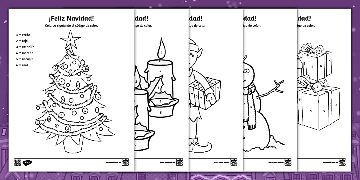 Hojas para colorear: Navidad