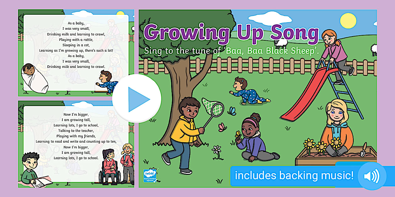 Growing Up Song PowerPoint | Twinkl (teacher made) - Twinkl