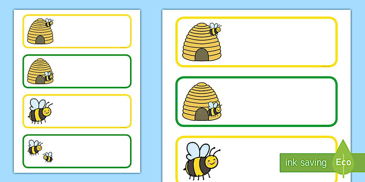 Editable Busy Bee Labels | Classroom Resources | Twinkl USA