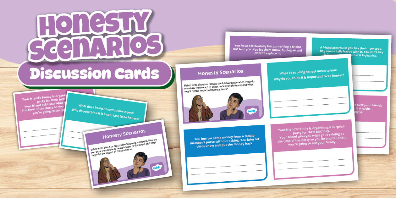 Honesty Scenarios Worksheet - Twinkl