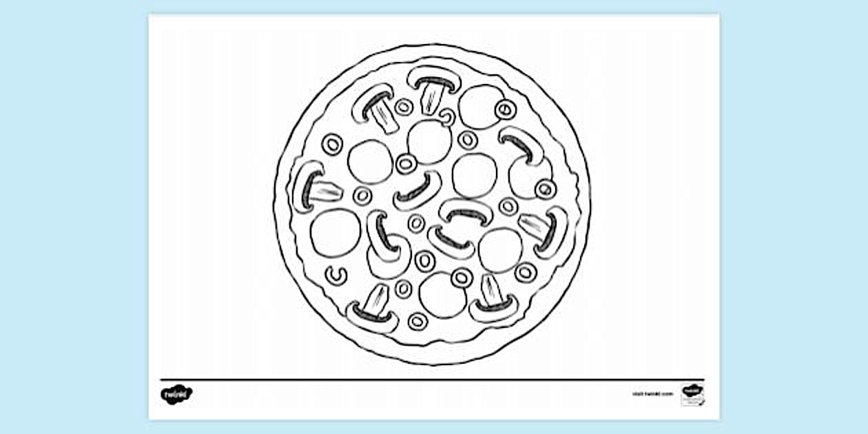 Whole Pizza Colouring Sheet | Twinkl Resources - Twinkl