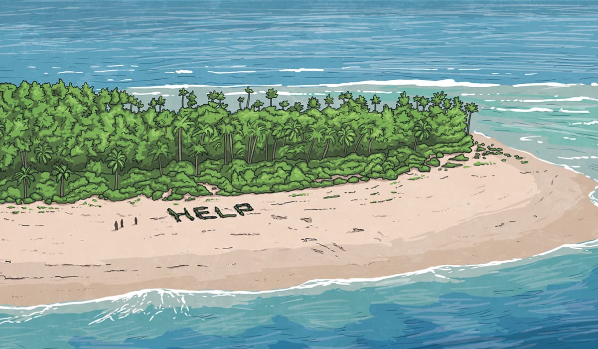 ‘Help’ Sign Leads to Desert Island Rescue - Twinkl NewsRoom