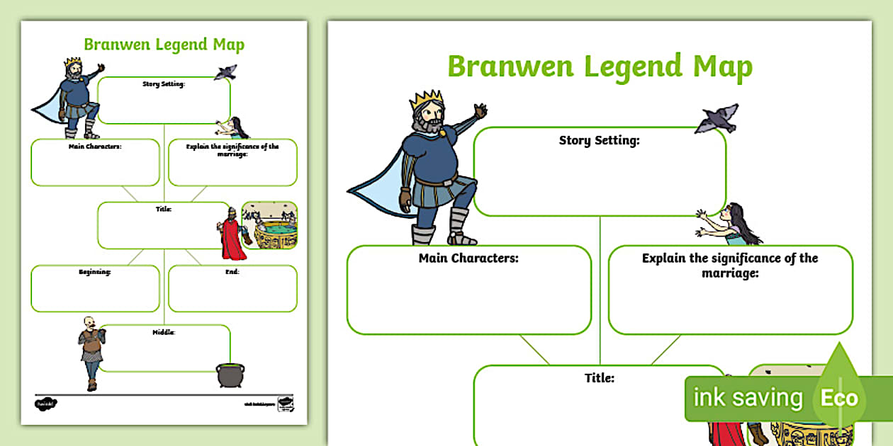 Branwen Legend Map (teacher made) - Twinkl