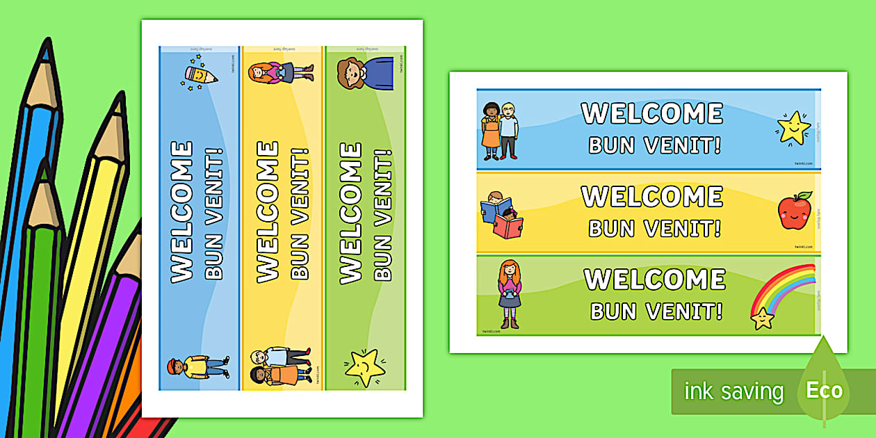 Welcome Display Borders - English/Romanian - Welcome Display Border