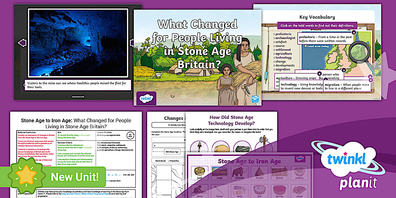History: Stone Age to Iron Age: Stone Age LKS2 Lesson Pack 2