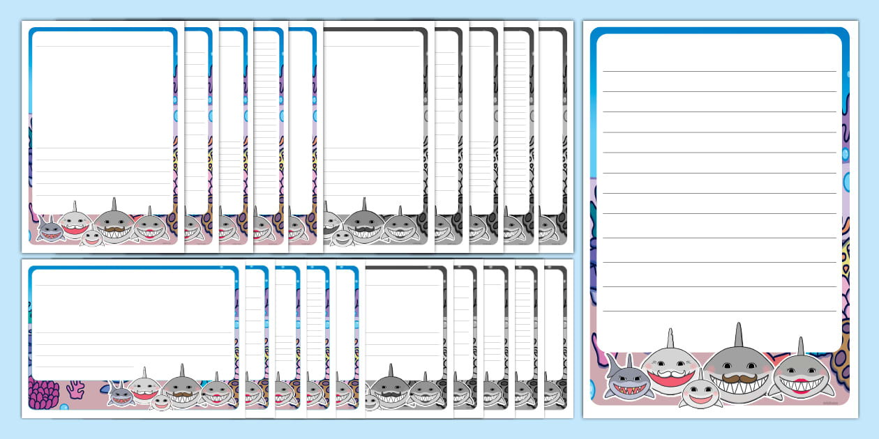 Shark Page Borders (professor feito) - Twinkl