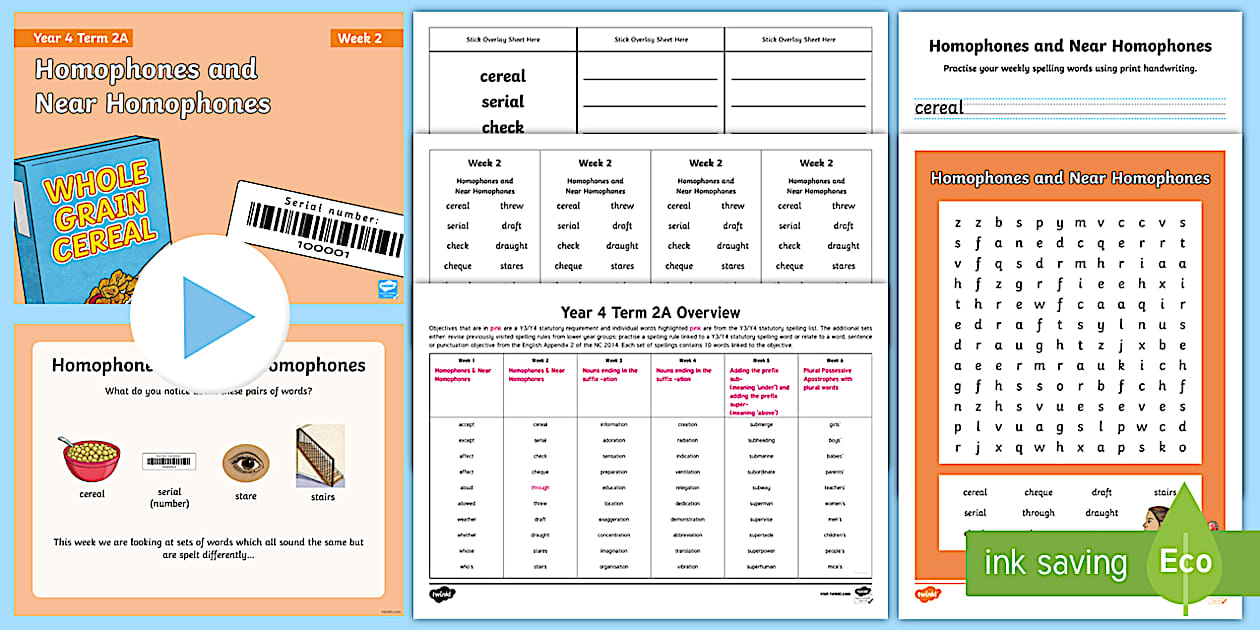 Year 4 Term 2A Week 2 Spelling Pack (teacher made) - Twinkl