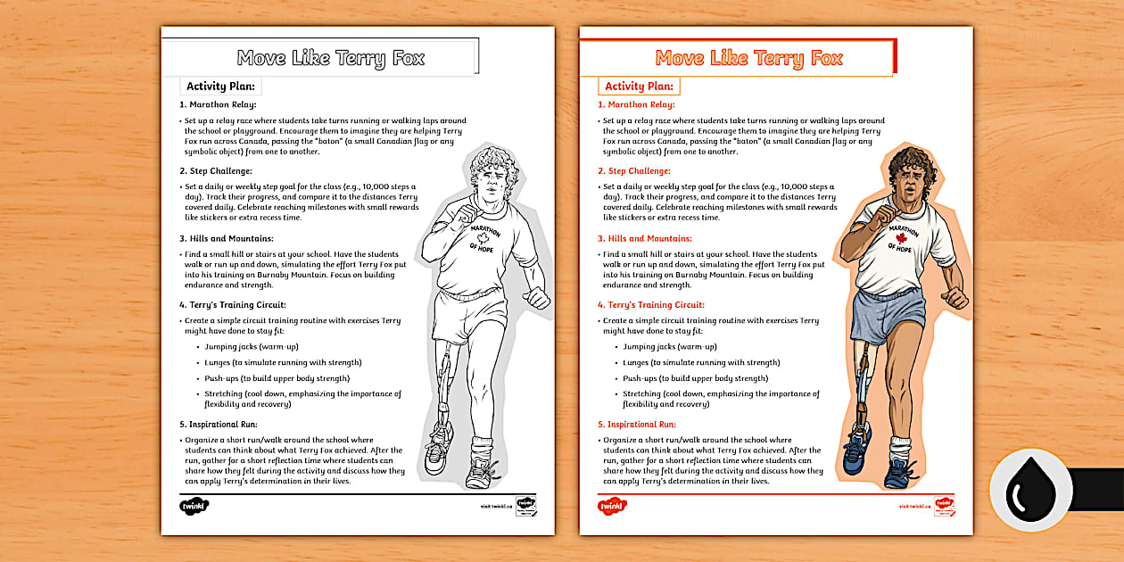 Terry Fox Physical Activity Exercises