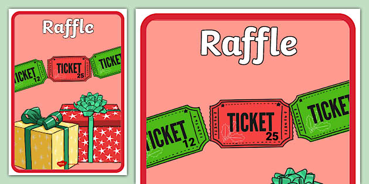 Editable Christmas Raffle Poster (teacher made) - Twinkl