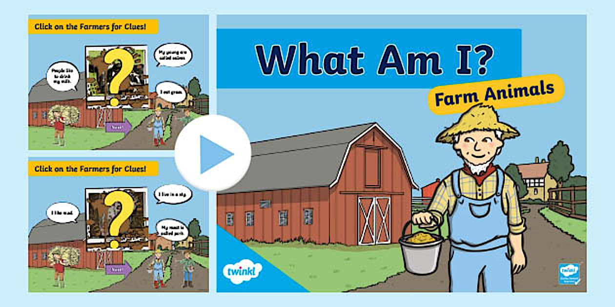 Farm Animals Game - What Am I? - Interactive Game PowerPoint