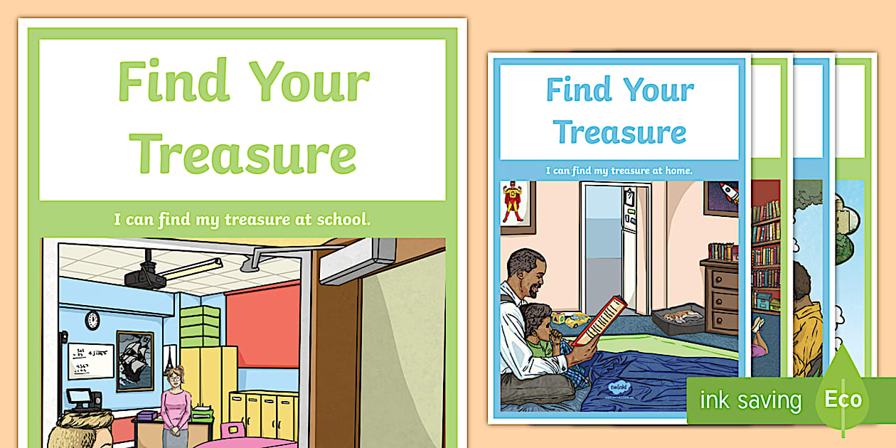 Cursive Find Your Treasure Display Posters (teacher made)