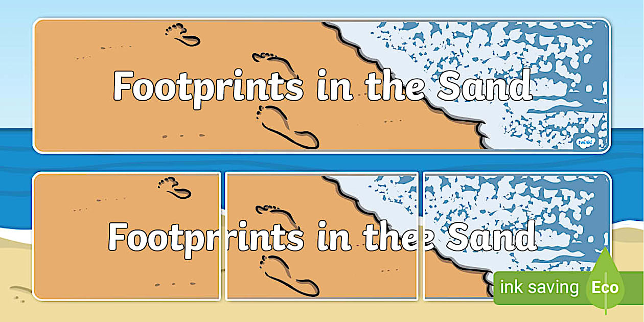 Footprints in the Sand Display Banner (teacher made)
