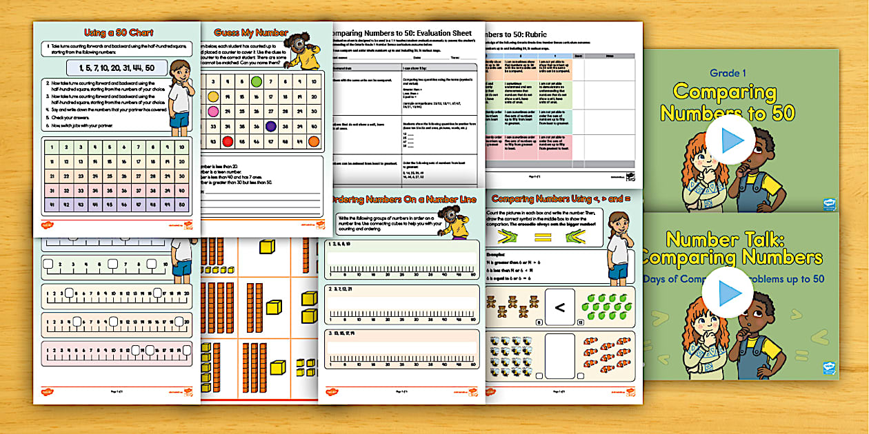 Comparing Numbers up to 50: Teaching Pack (Teacher-Made)
