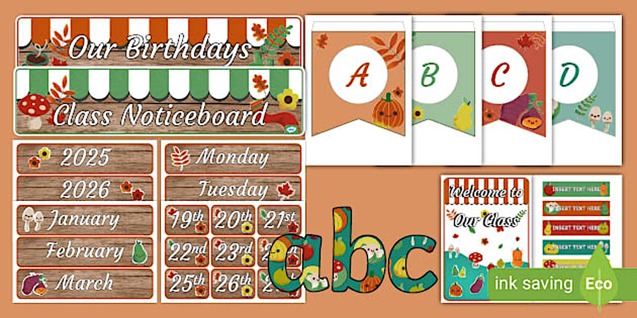 Autumn Market Themed Display Pack (teacher made) - Twinkl