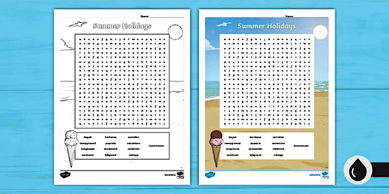 Summer Word Search Grade 4 | Spelling and Vocabulary