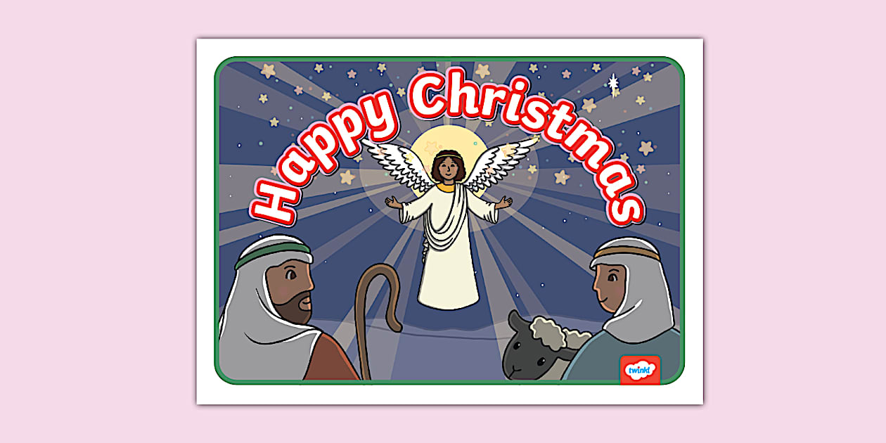 Holy Happy Christmas Display Poster (teacher made) - Twinkl