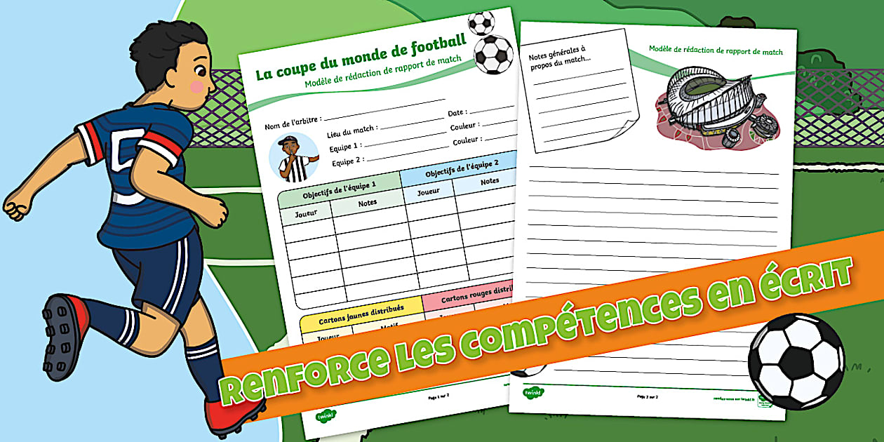 Modèle de rédaction de rapport de match