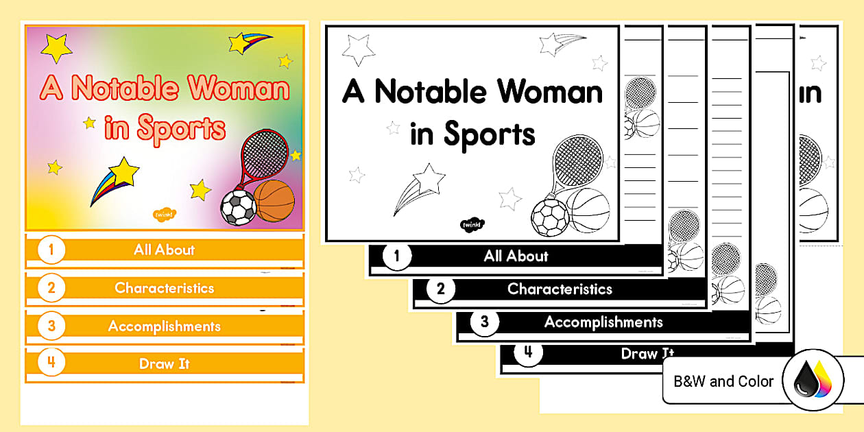 A Notable Woman in Sports Flipbook for K-2nd Grade - Twinkl
