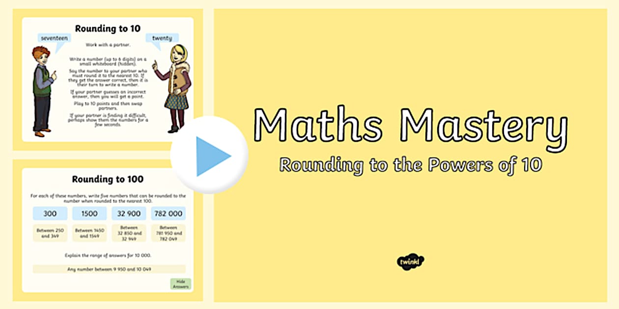 Number and Place Value Rounding Maths Mastery PowerPoint
