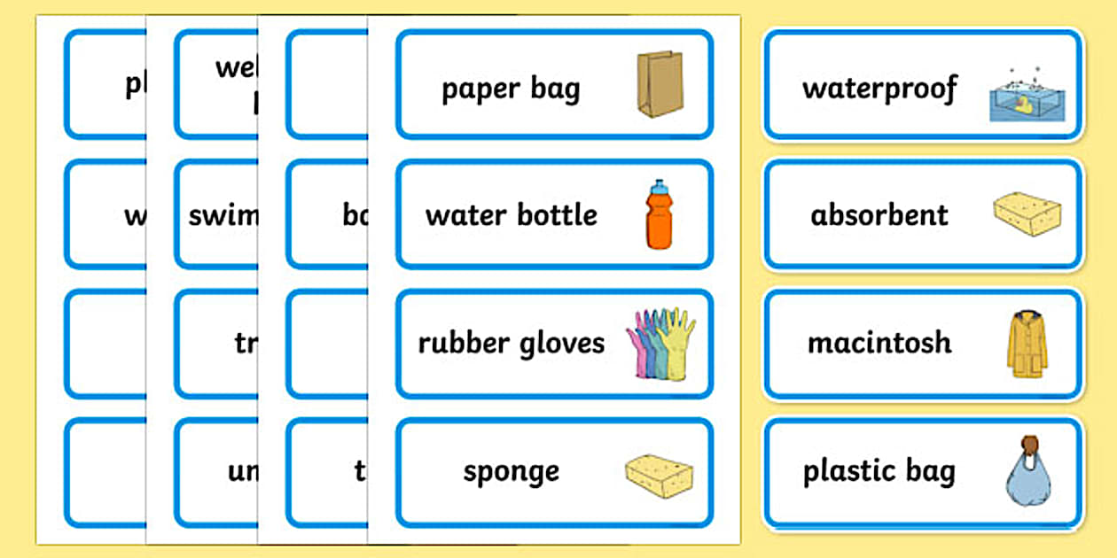 Waterproof or Not Word Cards (teacher made) - Twinkl