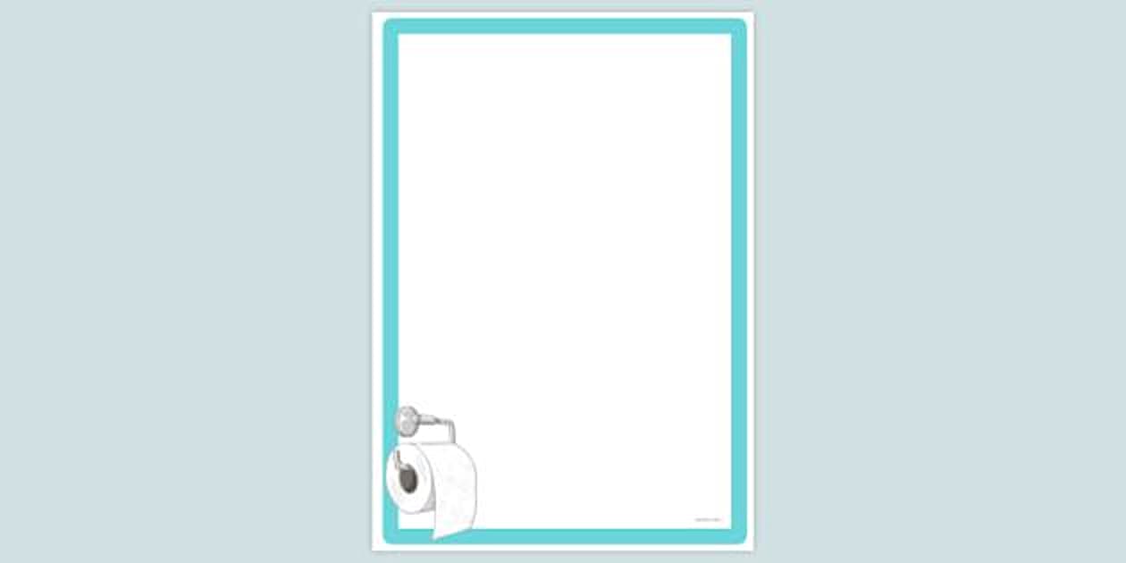 Toilet Paper Page Border (teacher made) - Twinkl