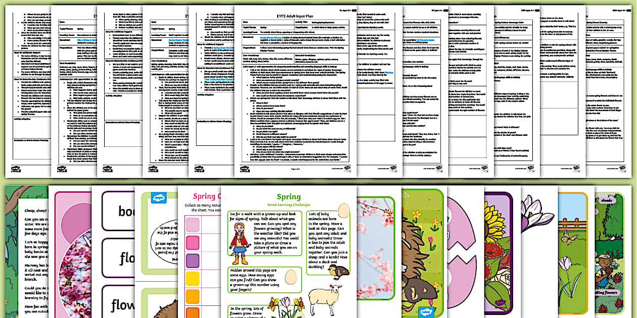 EYFS Spring Adult Input Planning and Resource Pack Ages 3-4