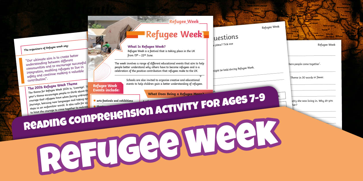 Refugee Week Reading Comprehension Activity for Ages 7-9