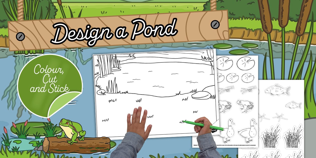 * NEW * Colour, Cut and Stick: Design a Pond