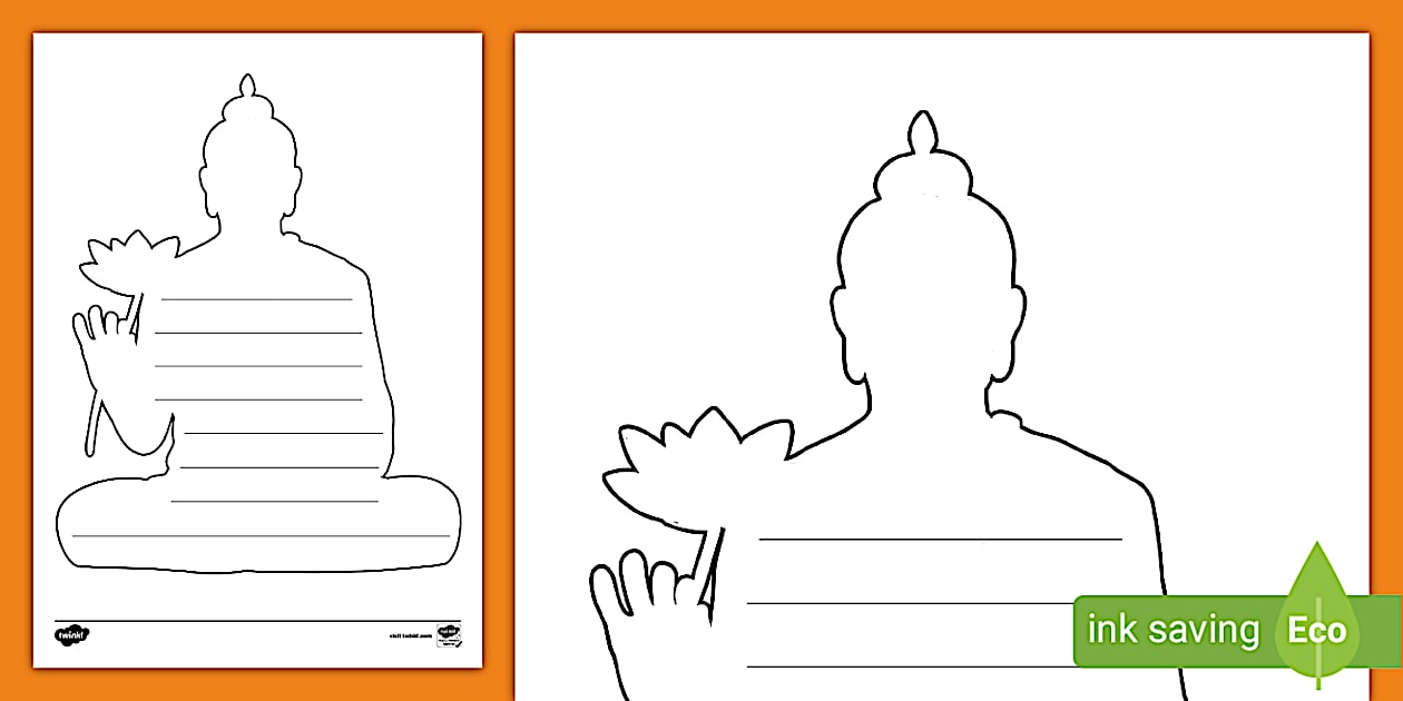 Buddha Writing Template (teacher made) - Twinkl