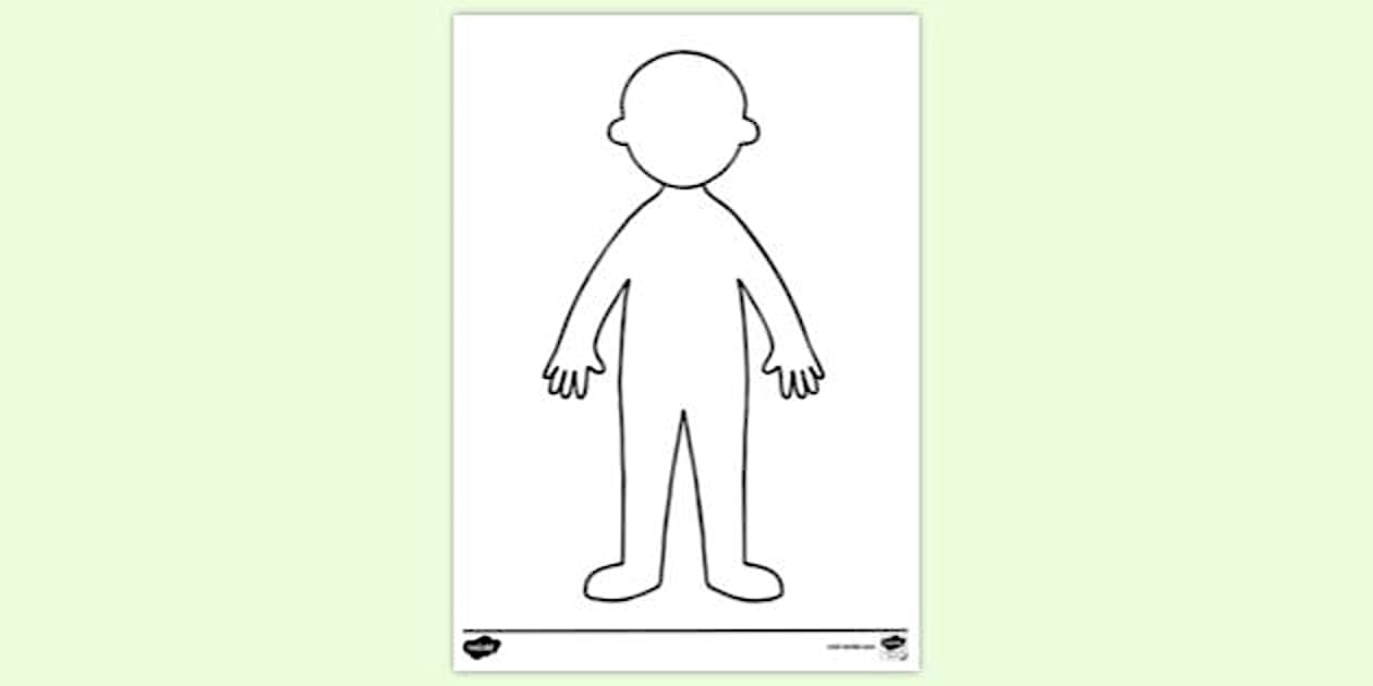 Human Body Outline Colouring Page | Colouring Sheets