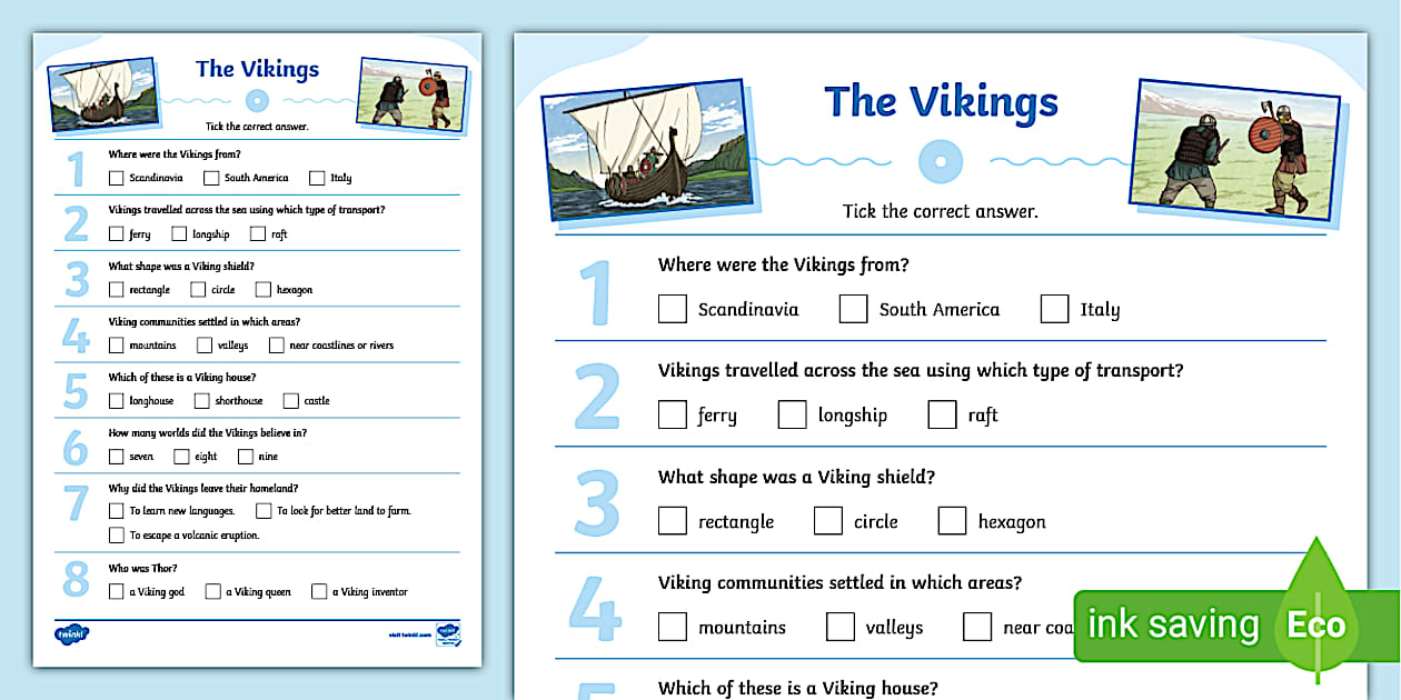 The Vikings Quiz (teacher made) - Twinkl