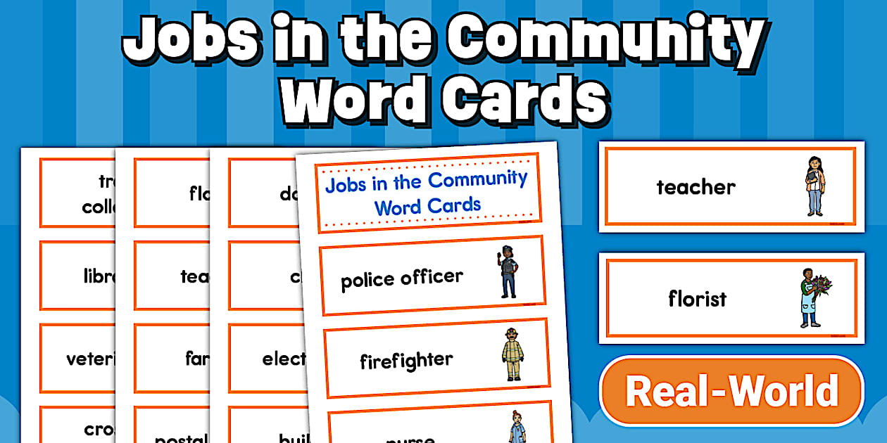 Jobs in the Community Word Cards