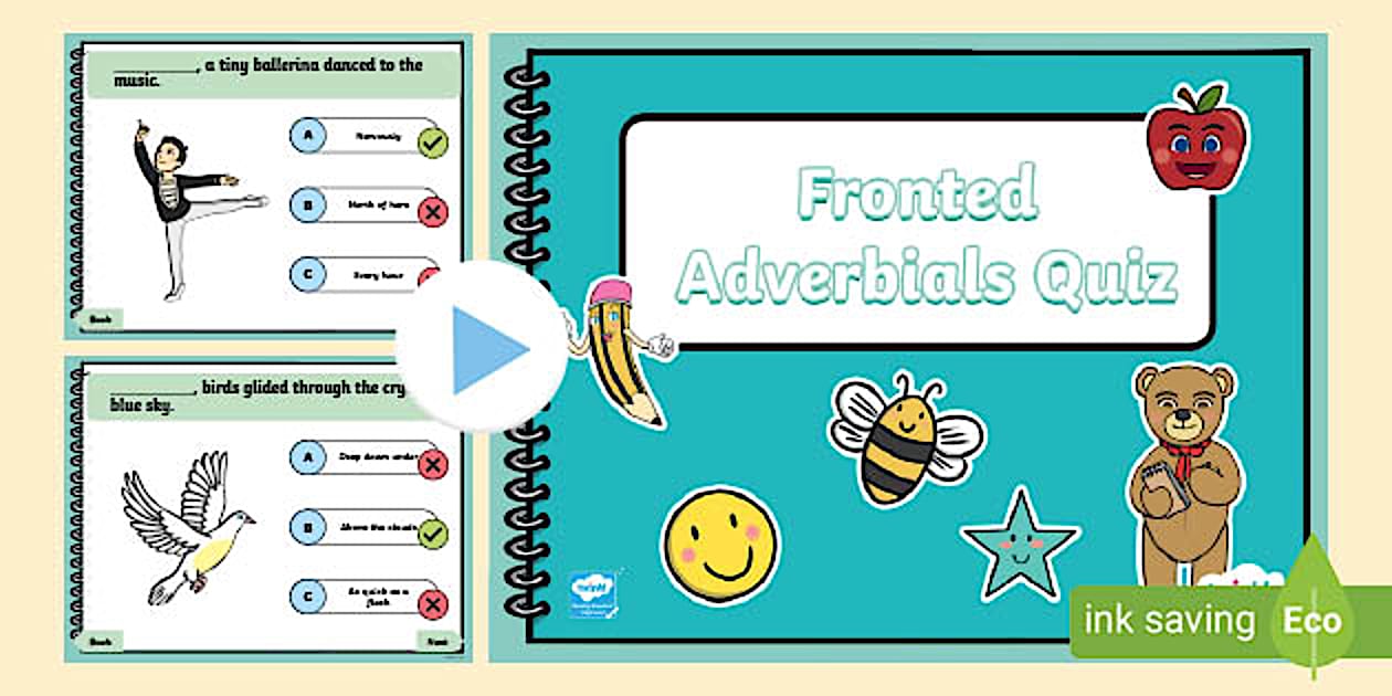 Fronted Adverbials PowerPoint Quiz (teacher made) - Twinkl