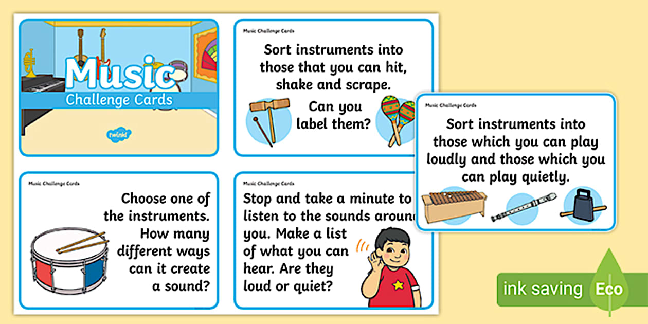 KS1 Music Challenge Cards (teacher made) - Twinkl