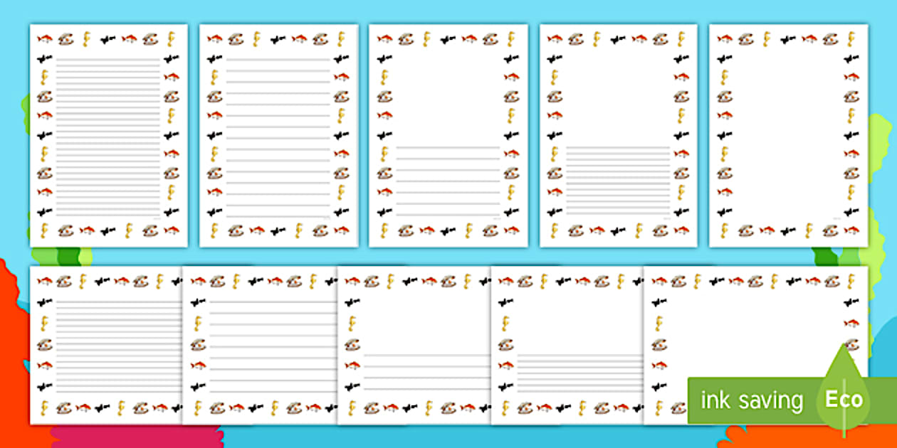 Editable Under the Sea Page Border Pack (teacher made)