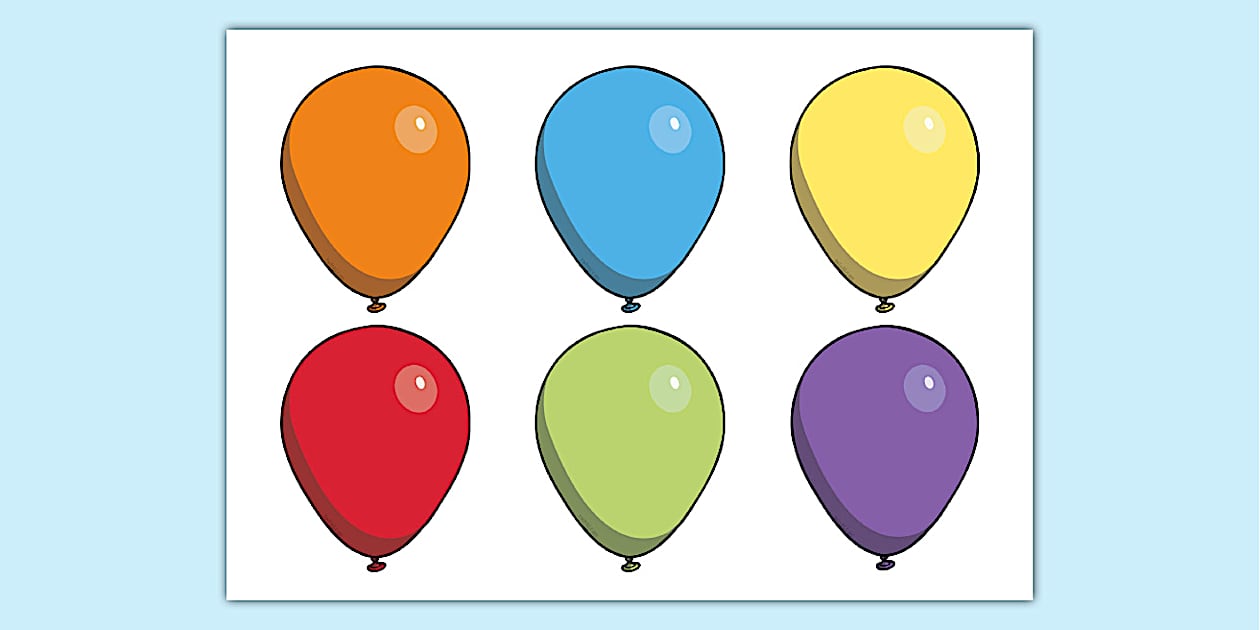 Mini Balloons Display Cut Outs (teacher made) - Twinkl