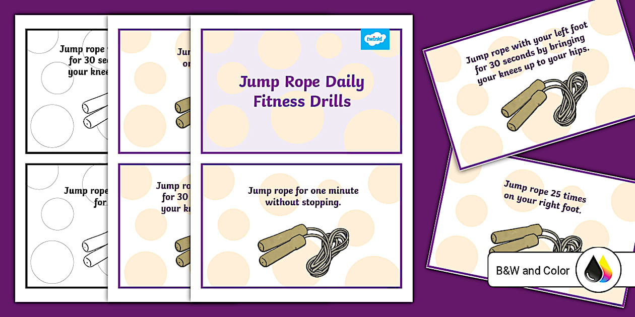 Exercise Jump Rope Daily Drills | Resource | Twinkl USA