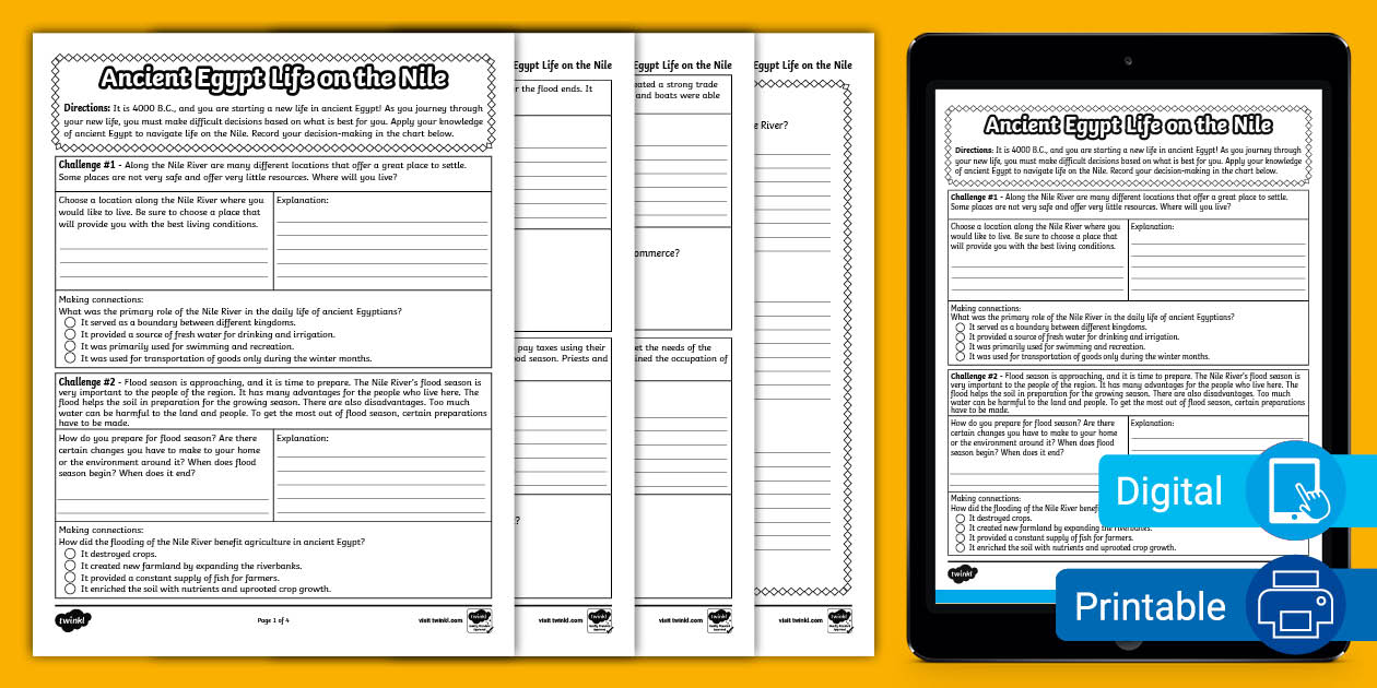 Ancient Egypt Simulation Activity | History | Twinkl USA