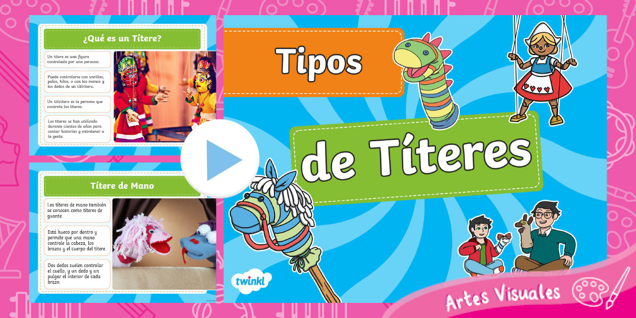 PowerPoint | Tipos de Títeres | Teatro | Artes Visuales