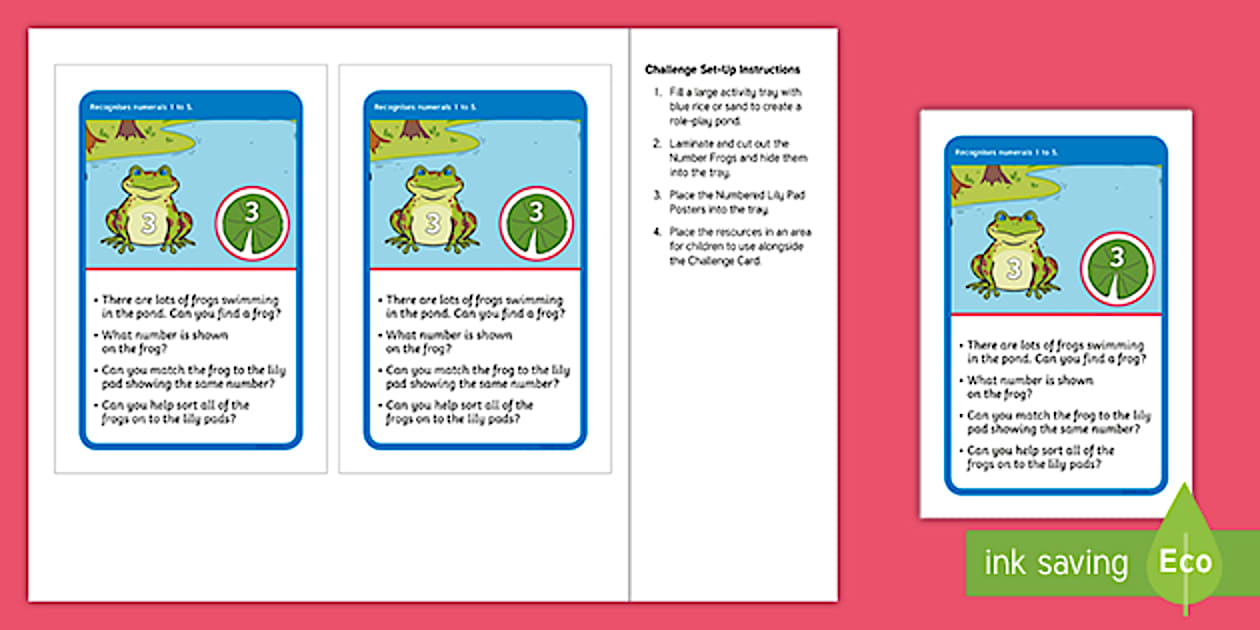 👉 EYFS Maths Number Recognition Challenge: Number Frogs IKEA Tolsby/Fiestad