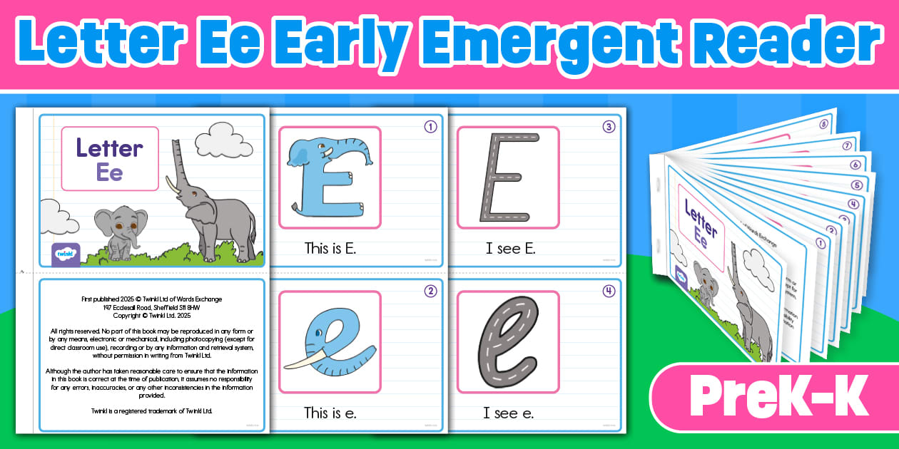 Letter Ee Early Emergent Reader