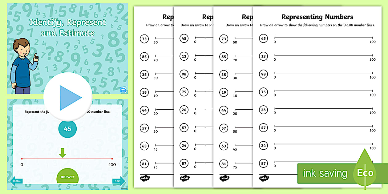 Year 2 Representing Numbers on a Number Line Lesson Pack