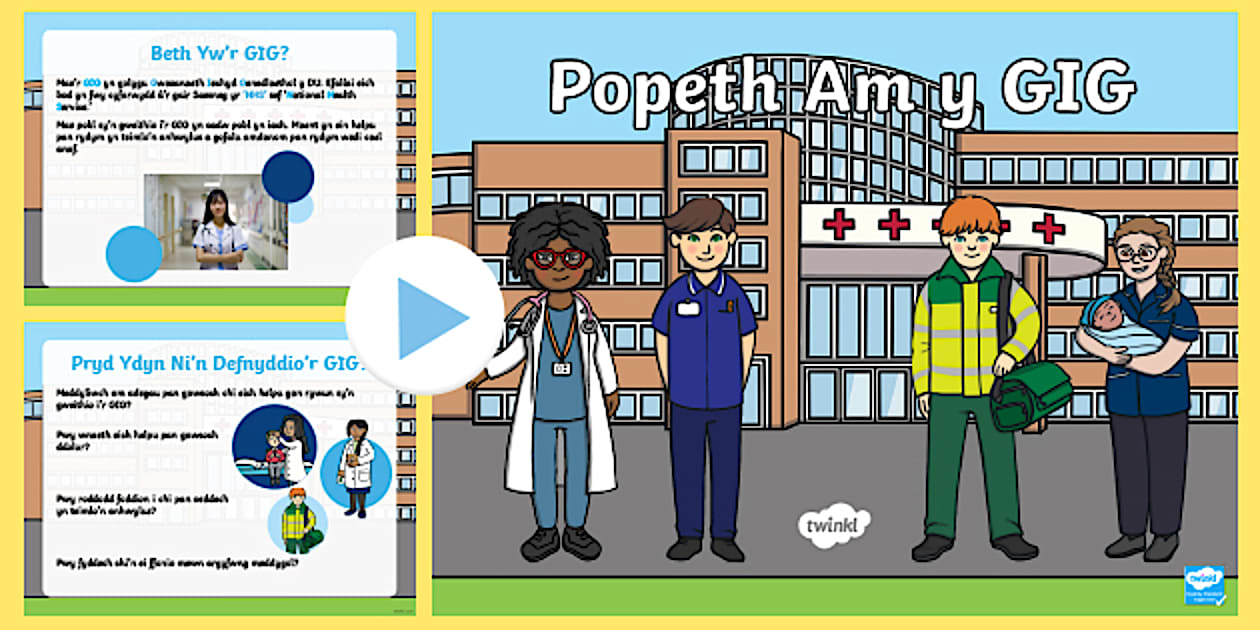 Pŵerbwynt Gwybodaeth y GIG CC1 a CC2 (teacher made)
